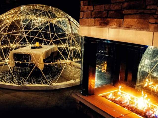 temperature inside an igloo with fire