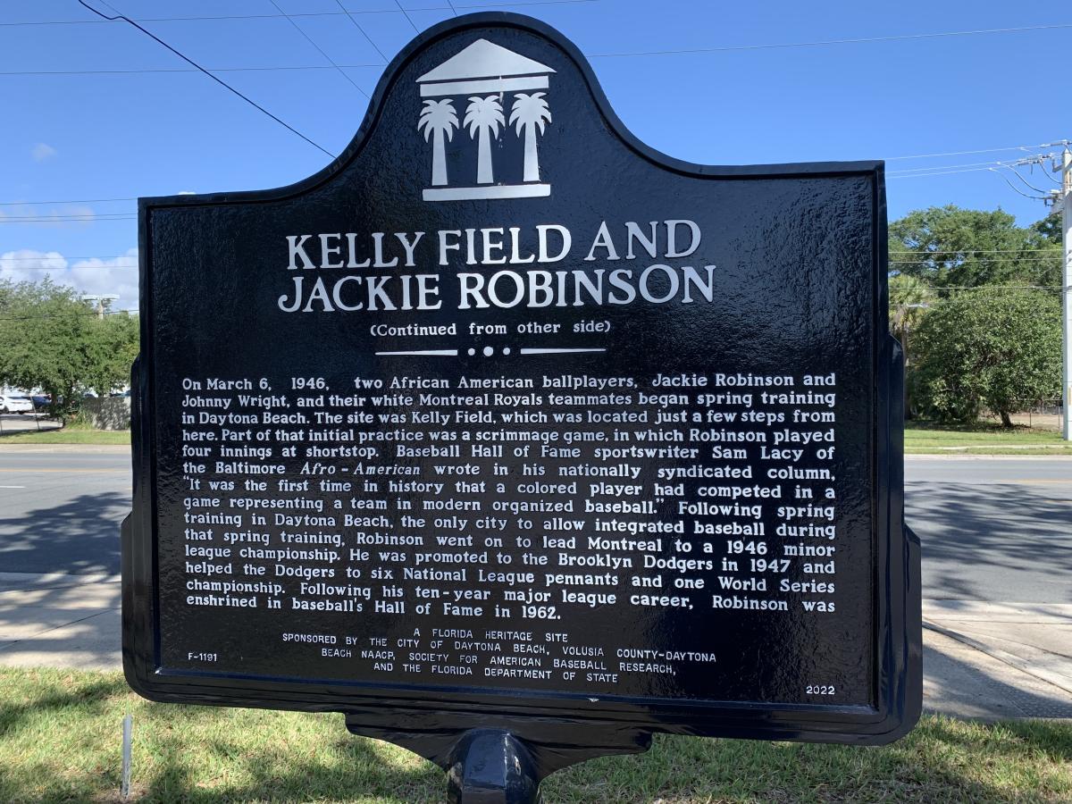 Kelly Field Historical Marker | Daytona Beach, FL 32114