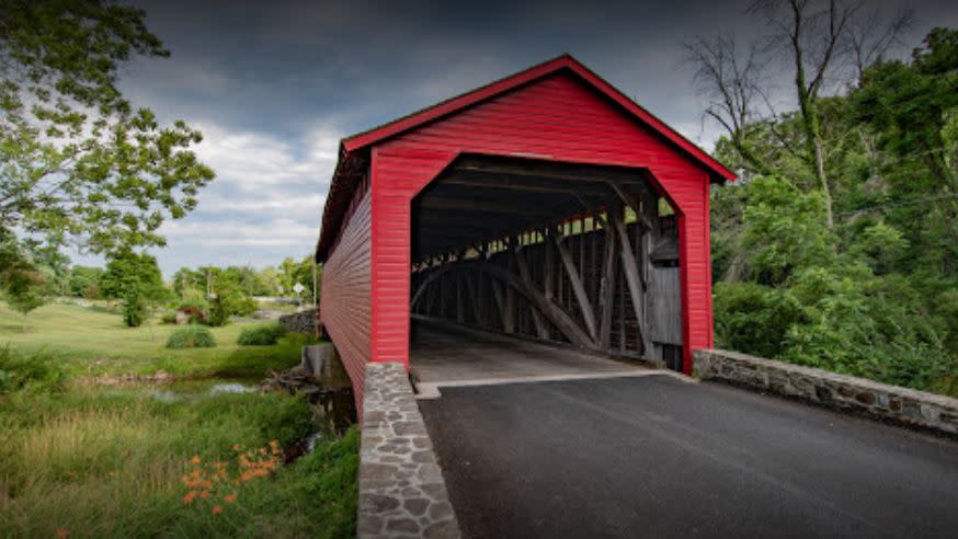 red covered bridge