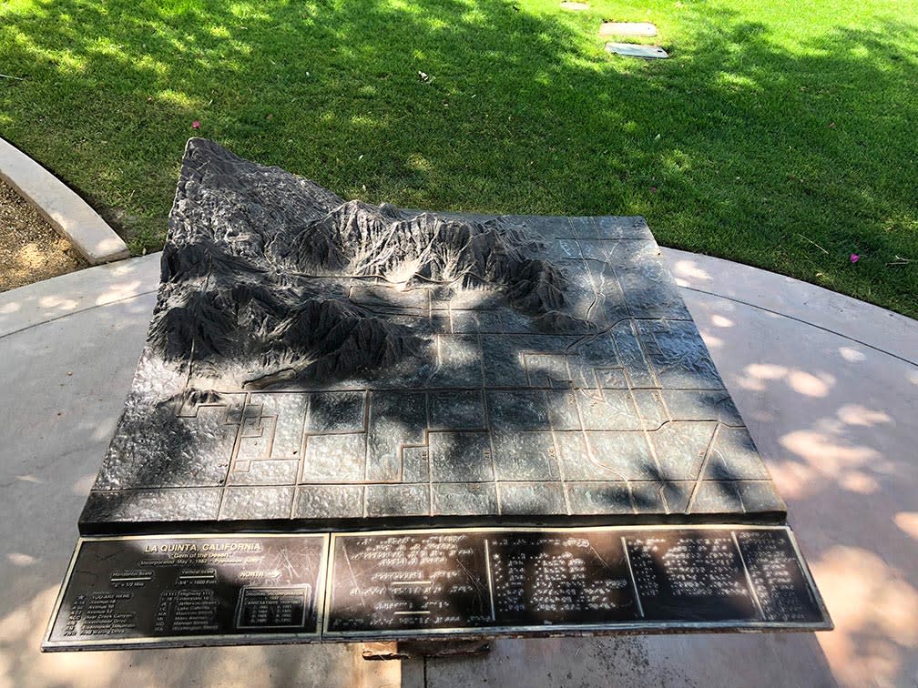 Bronze Relief Map | La Quinta, CA