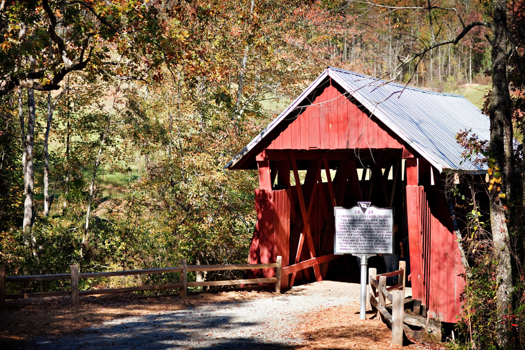 red covered bridge