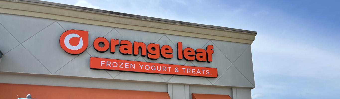 Orangeleaf Logo Blazing Orange Leaf Logo