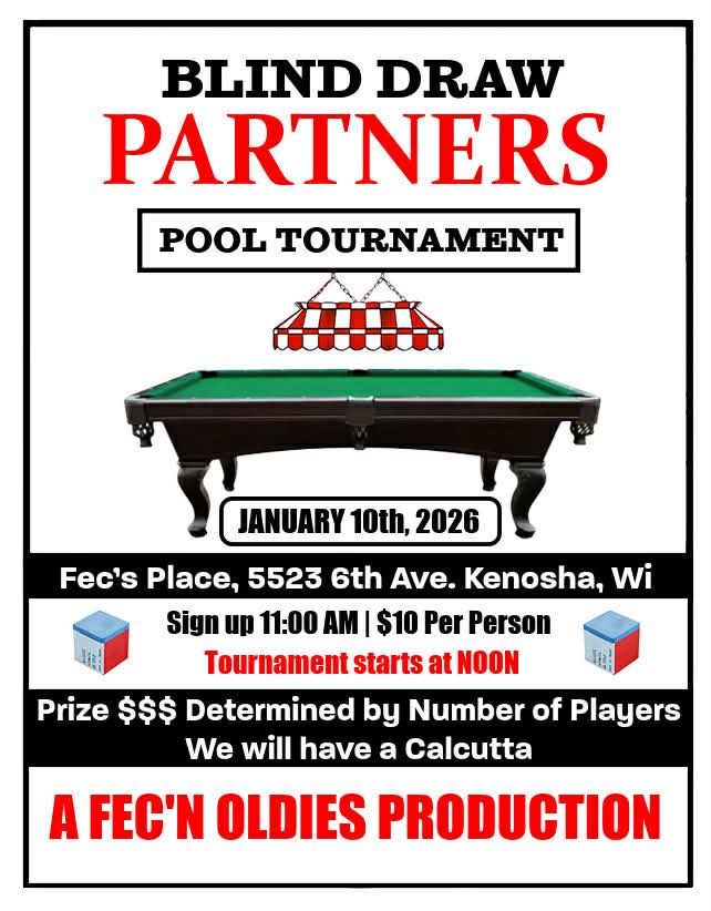 Blind Draw Partners Pool Tournament | Kenosha, WI