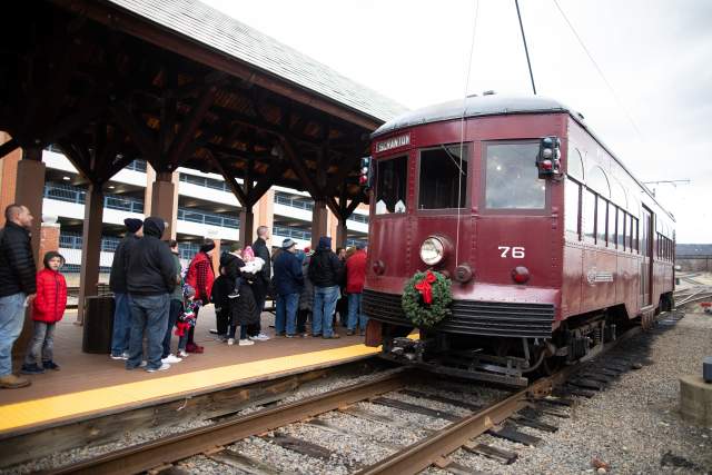 Scranton Santa Trolley Rides 2025 | Electric City Trolley Station & Museum