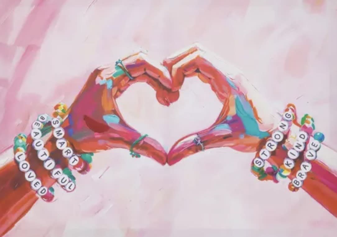 STEP-BY-STEP KIDS MIXED MEDIA GALENTINES DAY PAINTING