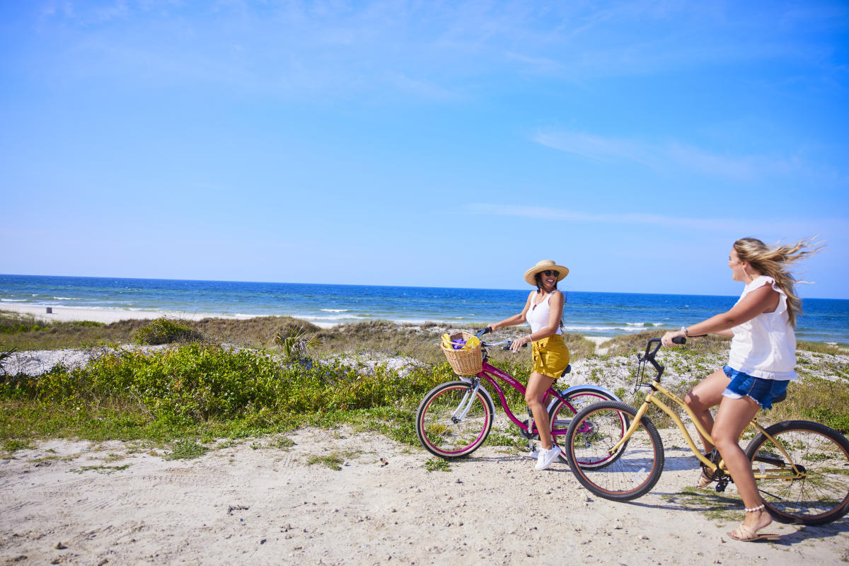 beach cycling
