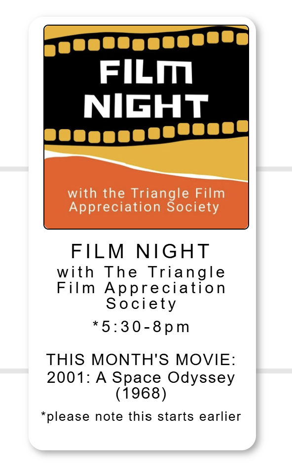 Film Night: 2001: A Space Odyssey (1968) | Raleigh, NC 27603