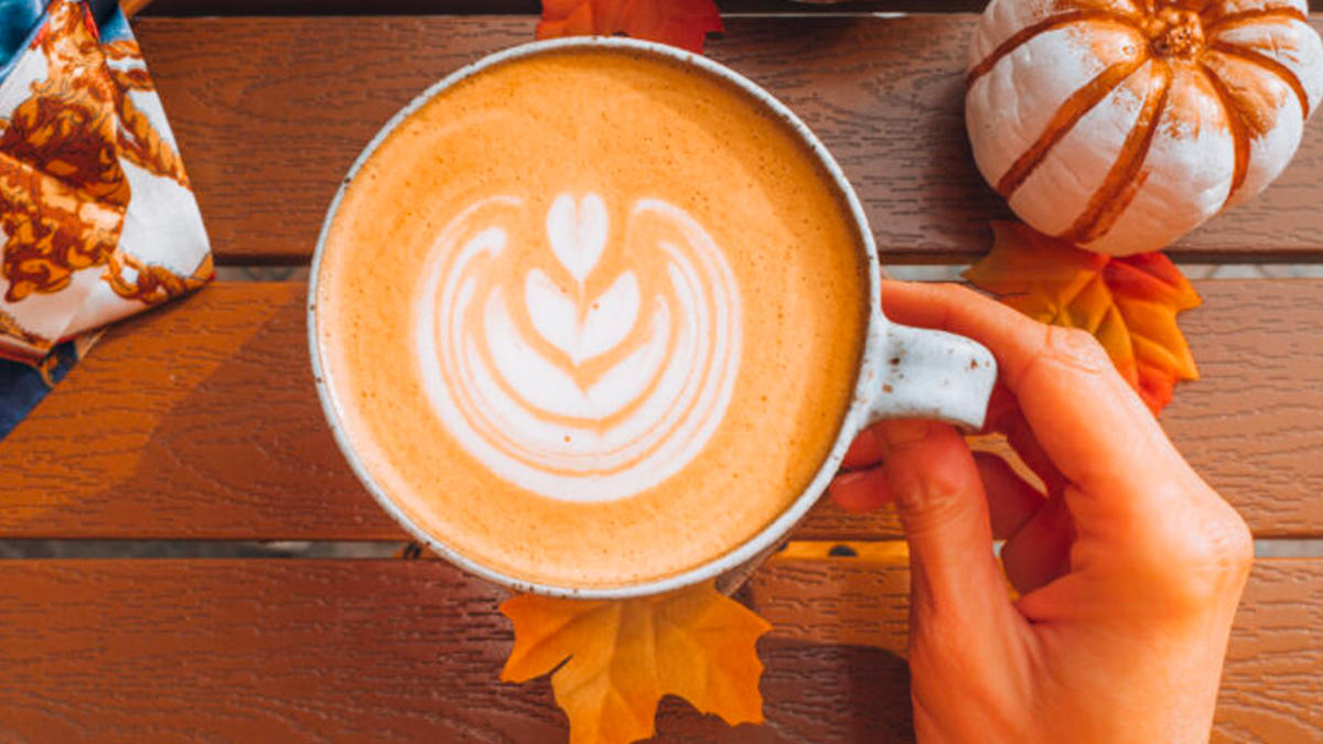 fall coffee art
