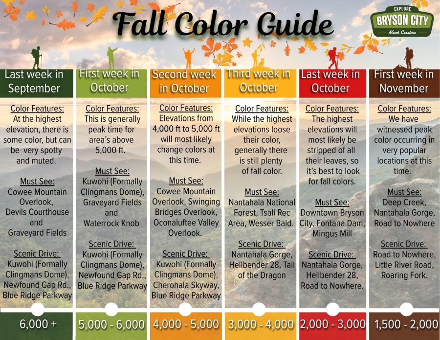 Find Out When the Leaves Change Color in the Fall Near Bryson City and ...